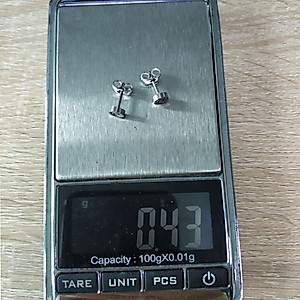 LEYA Stud Earrings, Pure Titanium hypoallergenic Spiral Earring for Women, Men, Teen Girls, Boys | Sensitive Ears (Including Titanium Earring Backs) Silver