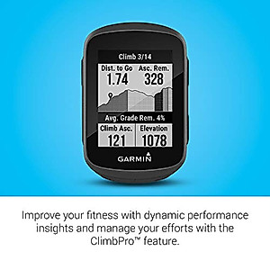 Garmin Edge® 130 Plus, GPS Cycling/Bike Computer, Download Structure Workouts, ClimbPro Pacing Guidance and More (010-02385-00), Black