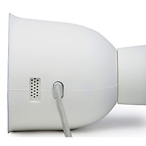 Silicone Skin Case Cover with Dual Layer Sunshade Design (Clear Night Vision) Compatible with Nest Cam Outdoor Wired (1st Generation), Offer Sun Glare UV Weather Protection - White