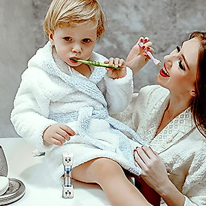 4 Pieces Toothbrush Timer for Kids 2 Minute Sand Timer Smile Pattern Tooth Brushing Sand Timer Timers for Proper Tooth Brushing Boys Girls Oral Hygiene Party Favors (Blue, Pink, Yellow, Green)