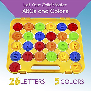 Play Brainy Montessori Alphabet Matching Eggs, 26 Pc. ABC Letter Set, Educational Early Learning Toys and Shape Recognition Sorter Puzzle for Toddlers and Preschool Students, Easter Gift