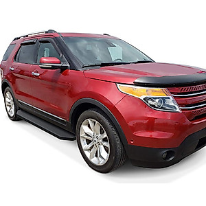 APS 6-inch Aluminum (Black Powder Coated Flat Style) Running Boards Nerf Bars Side Steps Compatible with Ford Explorer 2011-2019 4-Door