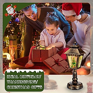 Christmas Musical Snow Globe Lantern Lighted Water Glittering Lantern with 8 Christmas Songs, USB & Battery Operated Musical Snow Globe Christmas Decoration Adults Kids (Christmas Tree)