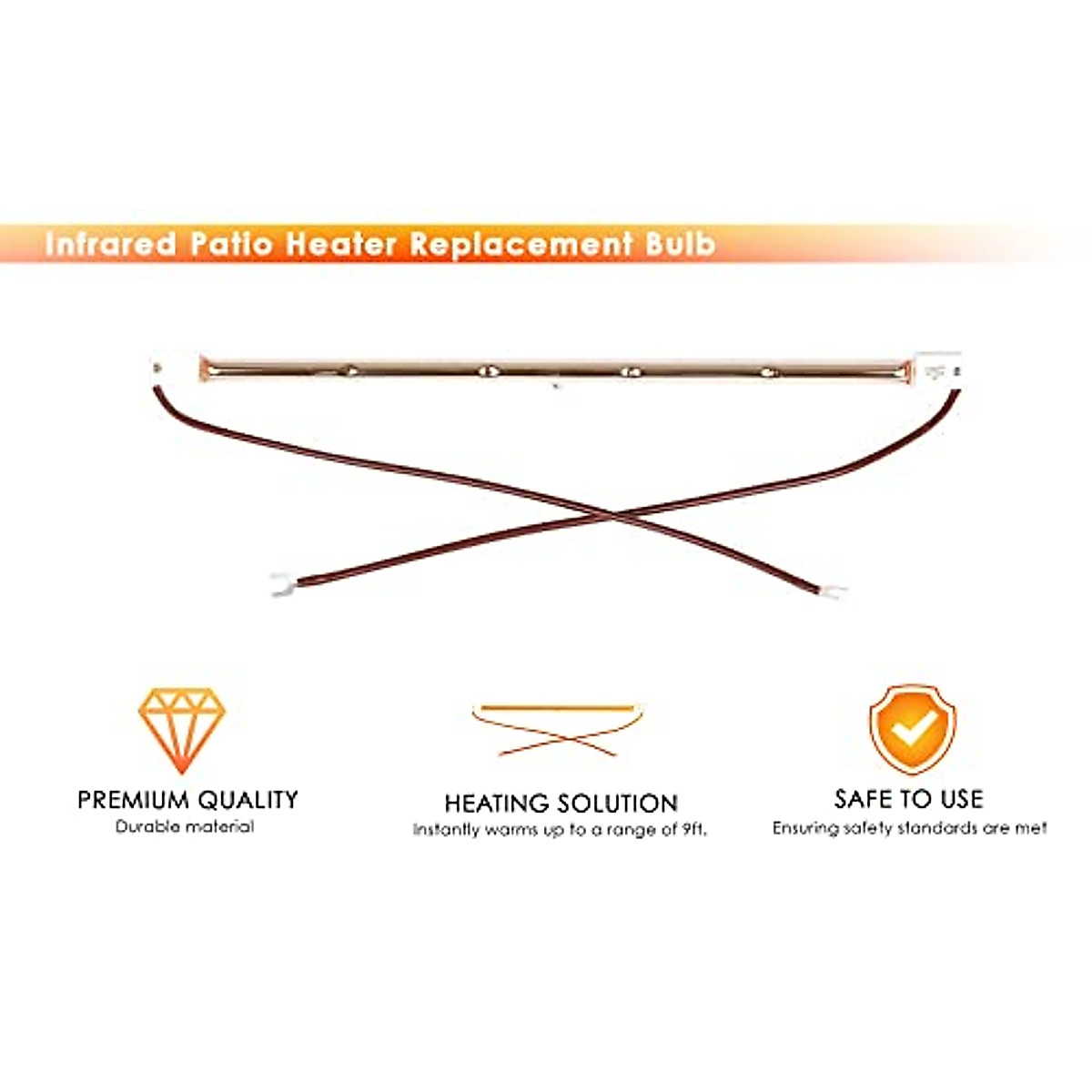 Fire Sense 60947 Infrared Patio Heater Replacement Bulb Fits with All of Our IR Heaters 60801, 60802, 60803, 60411, 02117, 60253, 02678, 60459, 02110, 60255 & 60460-1500 Watt