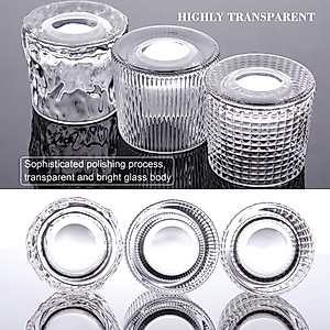 Generic, Whiskey Glasses-Premium 5 OZ Scotch Glasses Set of 3 Old Fashioned Spherical Bottom Rotatable Crystal Cocktail Glass Bourbon Glasses Rum Glasses Bar Whiskey Glasses, Clear