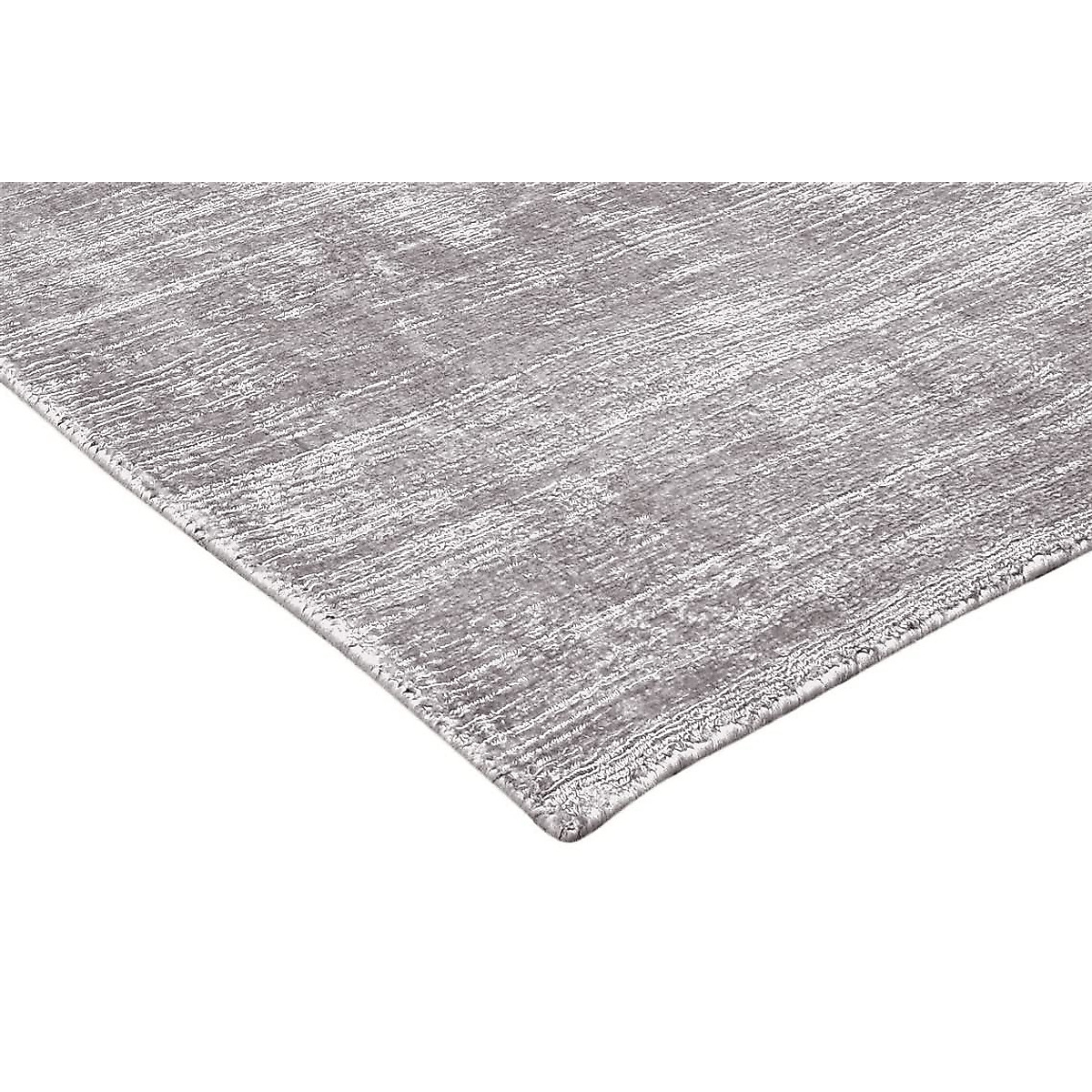 Home Must Haves Faux Silk Solid Color Contemporary Modern Hand-Tufted 100% Viscose Area Rug Carpet, 8' x 10', (Taupe 8x10)