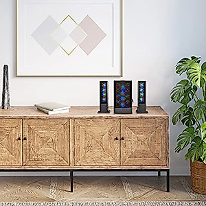Magnavox MHT990 2.1 Home Entertainment System with Bluetooth Wireless Technology and Color Changing Lights in Black | AUX Port | Subwoofer with 2 Speakers | Pulsing Lights |