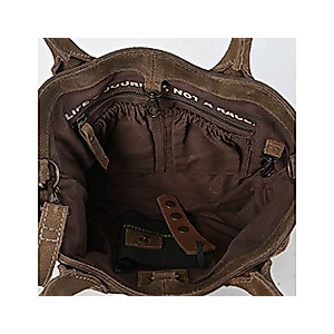 Cowhide Saddle Tramp Satchel