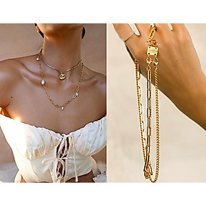 kcctoo Necklace Layering Clasp Womens Jewelry Separators 18K Gold and Silver Magnetic Multiple Necklace Clasp for Women Layered Look