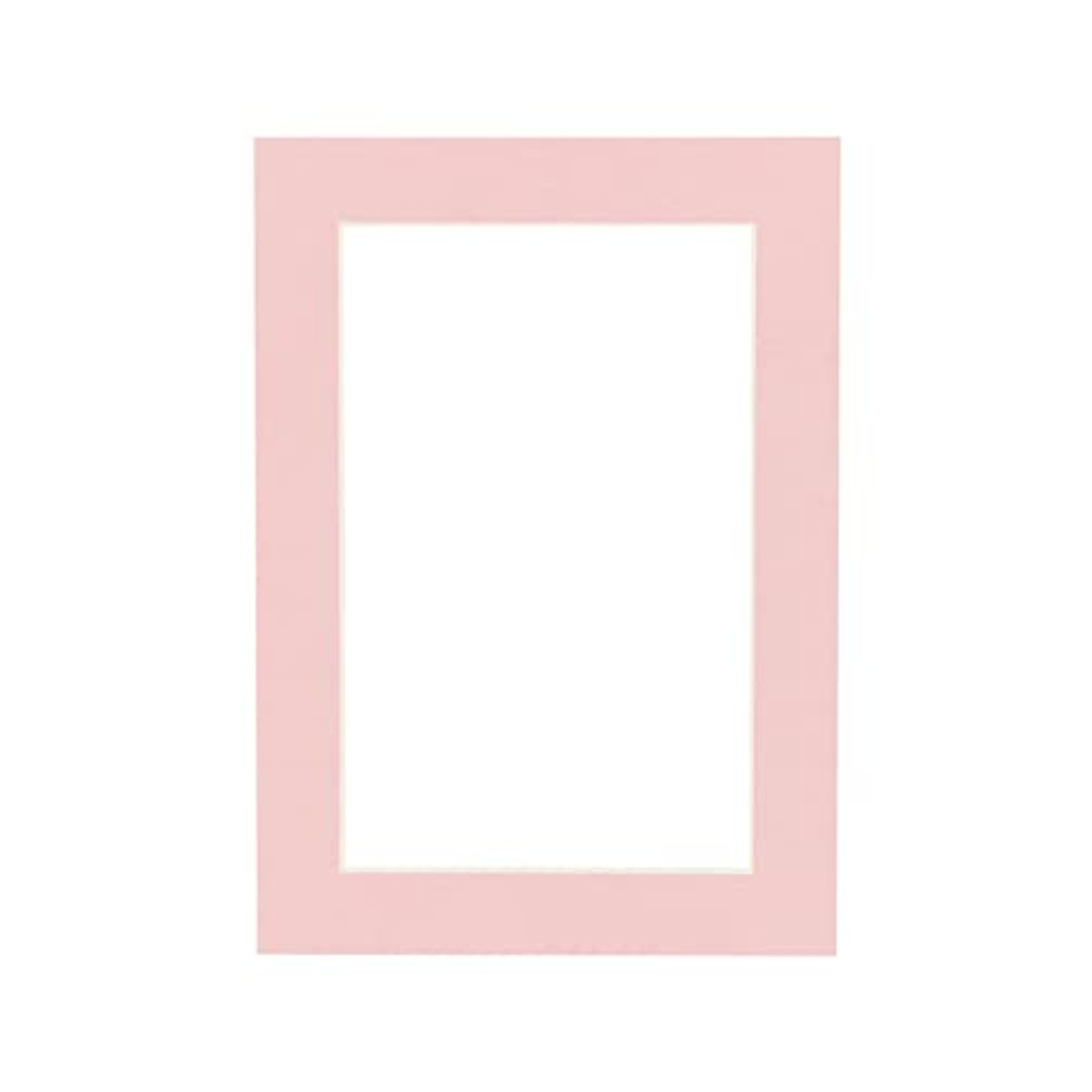 8x10 Mat Bevel Cut for 5x7 Photos - Acid Free Pink Precut Matboard - For Pictures, Photos, Framing - 4-ply Thickness