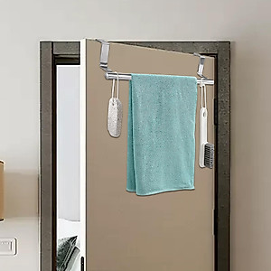 Over The Door Towel Rack - Stainless Steel Over Door Towel Rack Bar Holders for Fit On Over Cabinet | Kitchen Cabinet Towel Holder | Door Hanger Hooks for Hanging, Bathroom