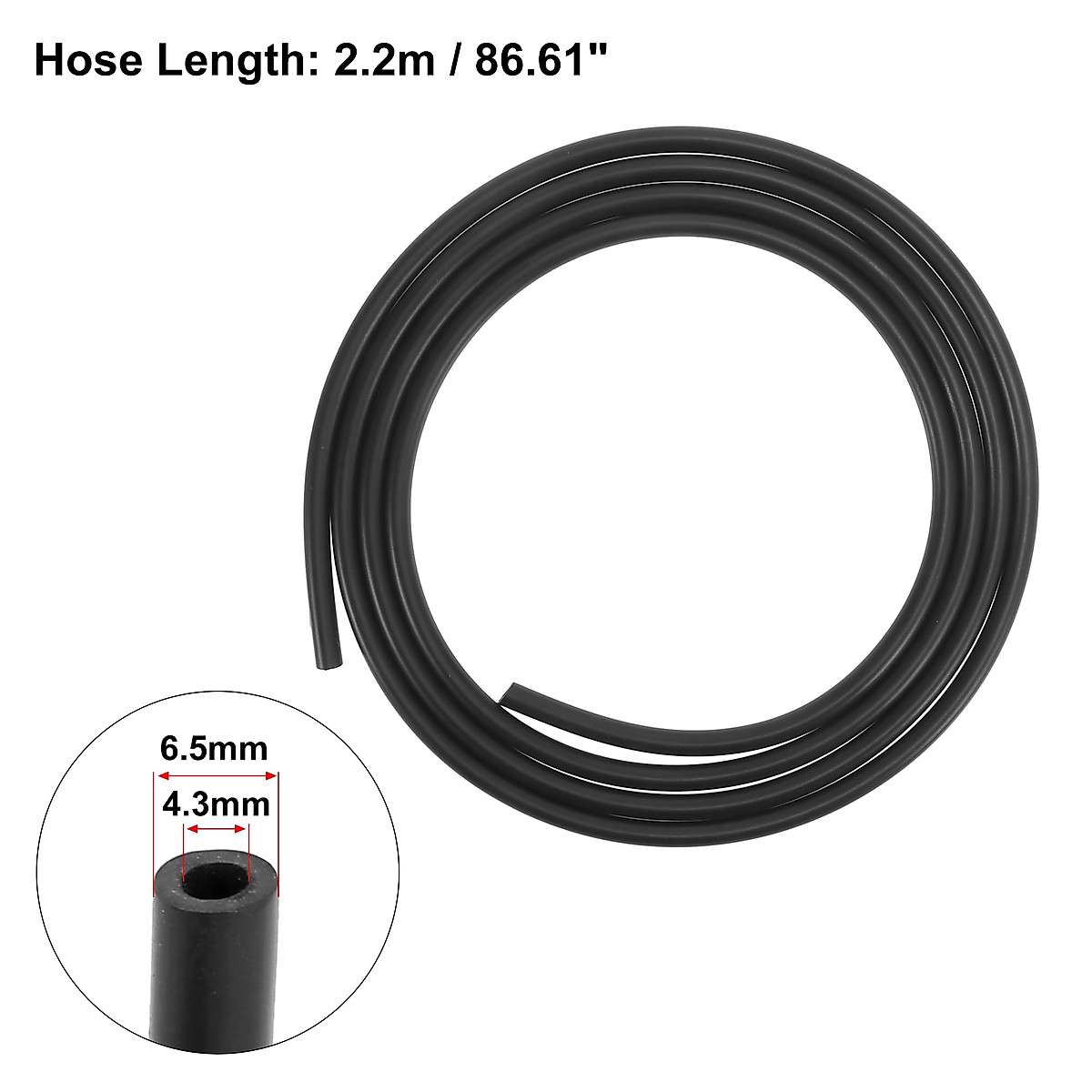 X AUTOHAUX Front Windshield Washer Nozzles Kit for Ford Focus 2.2 Meters Windshield Washer Hose with 3pcs Connectors Replaces 8S4Z17603AA