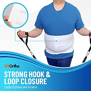NYOrtho Bariatric Abdominal Binder,12-Inch Wide Elastic Belly Wrap for Plus-Size Men and Women,Post-Surgery Stomach Compression Garment for Hernia Surgery, Natural Birth, Abdominal Injuries