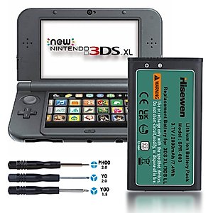 Hisewen 3DS XL Battery, SPR-003 Replacement Lithium-ion Battery 2000mAh Compatible with Nintendo 3DS XL, New 3DS XL, 3DS LL Console with Tool 【Not for New 3DS】