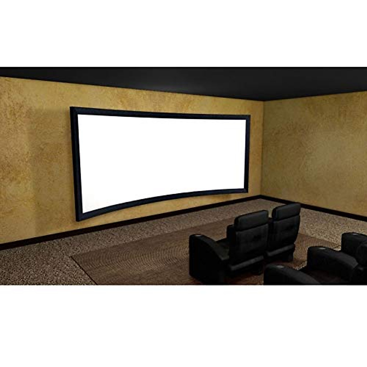 XXXDXDP 4K 16:9 White Woven Acoustic Transparent Customize 3D Curved Fixed Frame Projector Screen for Home Cinema Projection Screen ( Size : 200 inch )