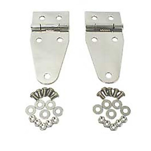 Rugged Ridge 11111.01 Hood Hinge, Stainless Steel; 76-95 Jeep CJ/Wrangler YJ