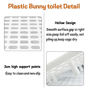 Hamiledyi Rabbit Litter Box Potty Small Animal Bunny Litter Toilet Plastic Square Cage Litter Box Training for Guinea Pigs Chinchilla Ferret and Small Furry Animals(10pcs) (White)