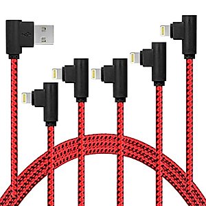 Certified Lightning Cable,iPhone Charger 5 Pack(0.7FT/3FT/3FT/6FT/10FT) Extra Long Nylon Braided USB Charging&Syncing Cord Compatible with iPhone 12/11/Pro/Xs Max/XS/XR/7/7Plus/X/8/8Plus/6S Plus