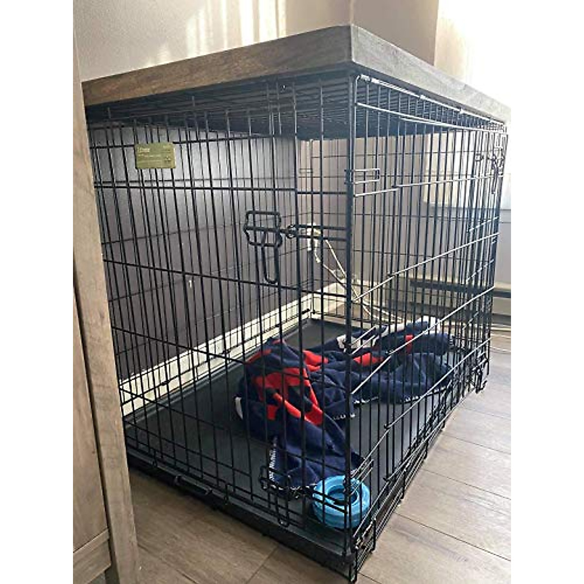 Dog Cage Wood Topper | Dog Kennel Cover, Farmhouse Wood, Dog Crate Table, | Wire Crate Cover | Dog Crate End Table | Organization | Custom Dog Toppers