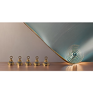 HANDTECHINDIA Brass Silver Plated 2 '' Bells Christmas Decoration Jingle Bell Sleigh Bell Jingle Bell Crafts Christmas décor Home décor Elephant décor Bells Musical Instrument Accessory. (10)