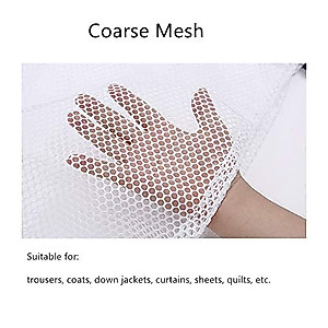 Mesh Laundry Bag with Drawstring,19.6×27.5 inch Large Laundry Bags Drawstring Bra Underwear Products Laundry Bags Baskets Mesh Bag Household Cleaning Tools Accessories Laundry Wash Care (white A)