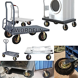 Rubber Caster Wheel Swivel Castors Fixed Heavy Duty Industrial Caster, with Tyre Veins, with Ball Bearings, Outdoor, Swivel, Dolly, Workbench, Trolley