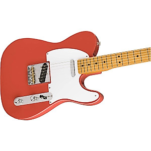 Fender Vintera 50s Telecaster Electric Guitar, with 2-Year Warranty, Fiesta Red, Maple Fingerboard
