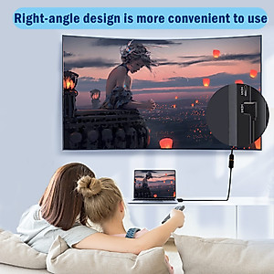 PNGKNYOCN 8K HDMI 2.1 Short Cable,90 Degree Right Angle 1FT/0.3M Ultra High Speed 48Gbps HDMI Male to Male Cable Support 8K@60Hz,Dynamic HDR,HDCP 2.2&2.3, eARC (R)