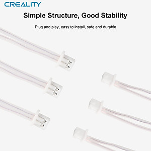 Official Creality Original Ender 3 S1 Thermistor Sensor 5 Pack, NTC100KΩ 3950K 3D Printer Hotend Replacement Parts Thermistor Temp Sensor Compatible with Sprite Extruder Heater Block
