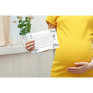 Toctose Advice for New Parents, Parenting Advice Card, Baby Shower Party, Tips for the Parents To Be，Includes a 5x7 Standing Sign and 25 4x6 Advice Cards(JYC038)