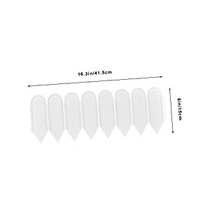 Happyyami 10 Pcs Outdoor Pet Fence Botanical Decor White Fence Pet Fences Garden Edging Plastic Fence Edgings Small Fence for Garden Dog Fence Outdoor Decorative Landscape Border Fringe Lawn
