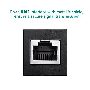 Oxsubor RJ45 Coupler Ethernet Connectors Interface Cat 7 Cat6 Cat5 Cat5e RJ45 8P8C Network Keystone Jack in-Line Coupler Ideal for Extending The Ethernet Cables Female to Female (2PACK)