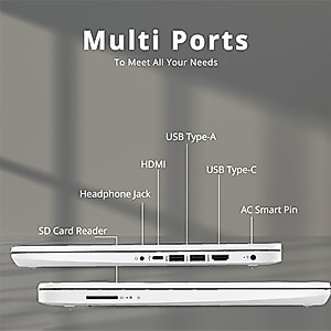 HP Stream 14 Laptop Window 11-16GB RAM - 320GB SSD - Intel Celeron N4120 - USB C - SD Card Reader - Long Battery Life - Fast Charge - Wireless Wi-Fi 5 - HDMI - Webcam - School Student - Microsoft365