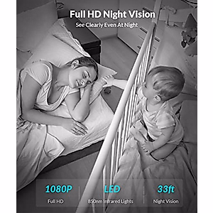 NETVUE Indoor Camera, 1080P FHD 2.4GHz WiFi Pet Camera, Home Camera for Pet/Baby, Dog Camera 2-Way Audio, Indoor Security Camera Night Vision, AI Human Detection, Cloud Storage/TF Card, Black