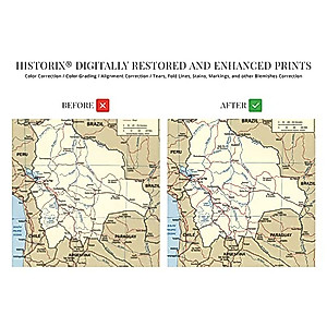 HISTORIX 2006 Bolivia Map Poster - 24x30 Inch Map of Bolivia in South America Poster - Map of Bolivia Showing Sucre Santa Cruz and La Paz Bolivia Map Print
