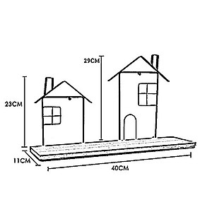 PIBM Stylish Simplicity Shelf Wall Mounted Floating Rack Bracket for Book Solid Wood Multifunction Iron Art,2 Colours,3 Sizes, Black , 19x40x11cm