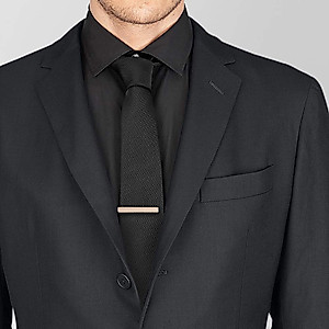 HONEY BEAR Mens Tie Clip with Chain for Normal Size Tie Gift 5cm (Rose Gold)