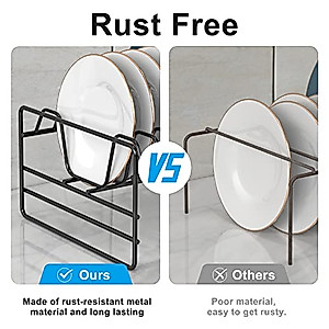 Aonee Dish Drying Rack, 2 Tier Dish Rack with Drainboard, Cutlery Holder, Cutting-Board Holder, Cup Holder and 3 Hooks, Large Dish Racks for Kitchen Counter, Rust-Proof Dish Drainer, Black