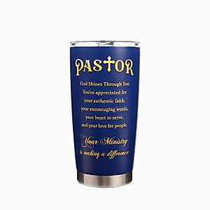FROOBLEQUIRK 20 Oz Tumbler for Men, Ministry Appreciation, Retirement, Youth Pastor Birthday Christmas Cup Mug, Religious Scripture, Baptism Christian, Pastoral Gift