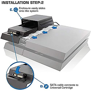 Storite Storage Expansion for PS4, Hard Drive DataBank (GameBar) (PS4 4TB Expansion)