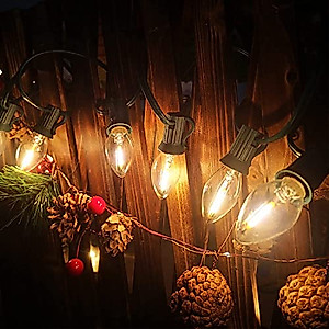 C7 LED Replacement Christmas Light Bulb, 25 Pack C7 Shatterproof LED Bulbs for Christmas Outdoor String Lights, E12 Candelabra Base, Commercial Grade Holiday Bulbs, Warm White