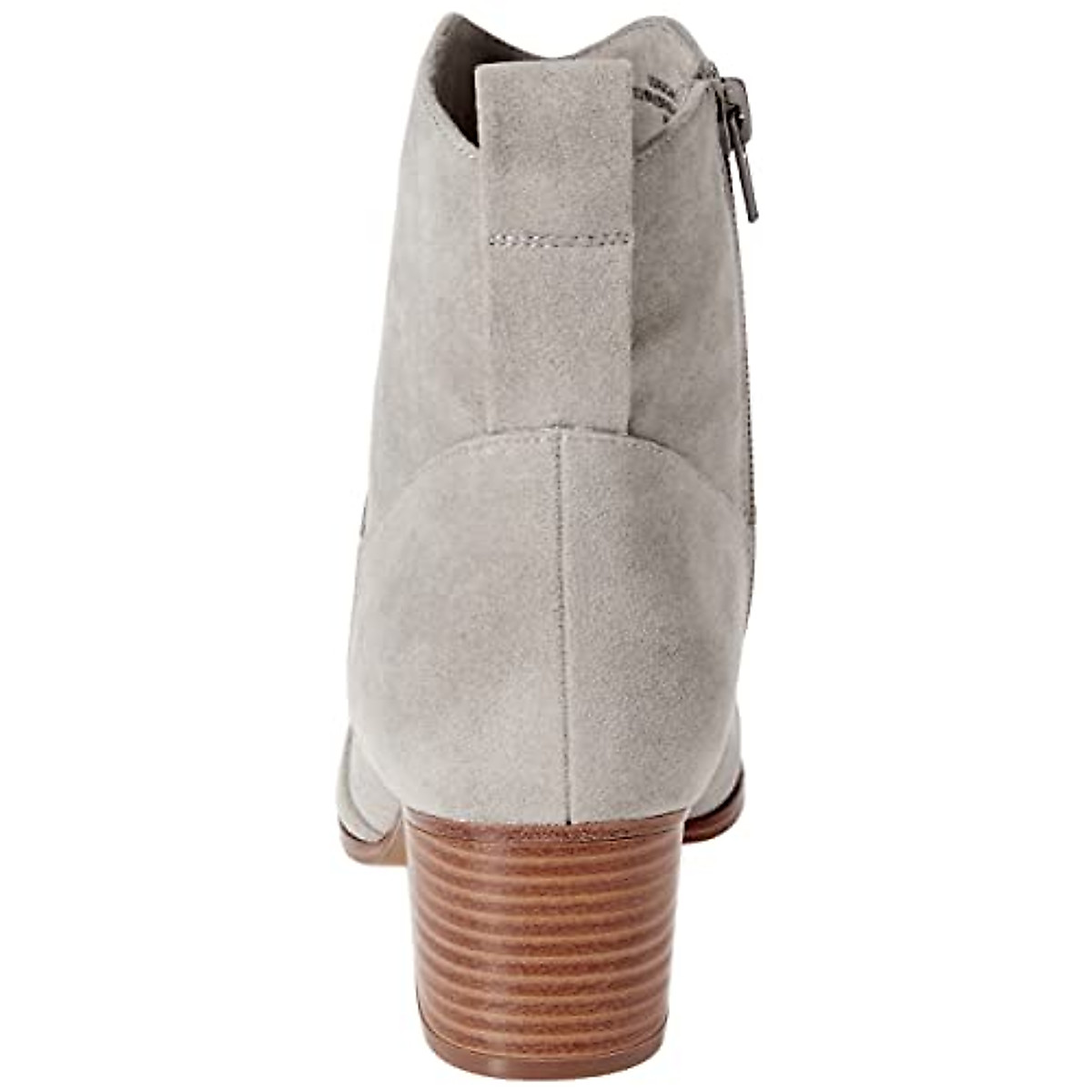 Amazon Essentials Women's Western Ankle Boots, Light Grey Heather Microsuede, 7.5