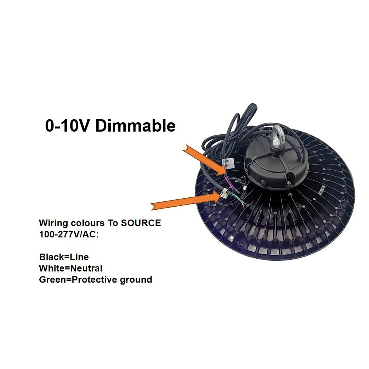 300W UFO LED High Bay Light 6500K 0-10V Dimmable ETL Listed LED Warehouse Light, 300 watt UFO LED Light Fixtures