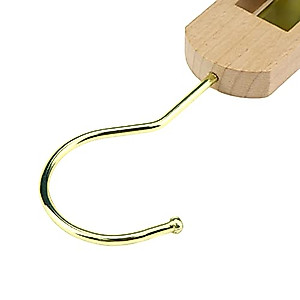 Meprotal 2 Pack 7 inch Laundry Hooks, Stainless Steel Hanging Hooks Clips with Wood Clips, Heavy Duty Closet Organizer Hangers S Hooks Hanger for Jeans, Hats, Socks,Towels, ,Underwear, Handbags