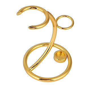 Tmtop Men Shaving Tool Holder Beard Shaver Razor Brush Stand Rack (Gold)