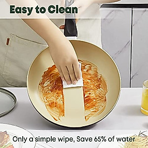 Ecowin Non Stick Cooking Sets, Granite Coating Nonstick Cookware Set, Kitcken Pots and Pans PFOA Free, Oven Safe & Dishwasher Safe - 21 Pieces