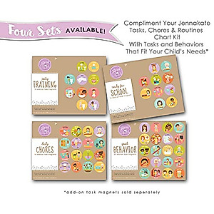 Jennakate- Toddler Daily Routine and Behavior Reward Chore ADD-ON Magnets with Pictures (Good Behavior)