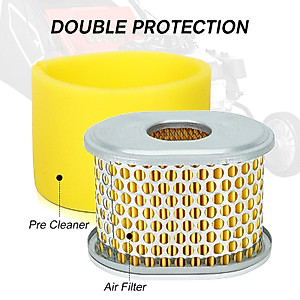 Savior 2 Pack GX160 Air Filter for Honda GX 160 GX200 GX140 5 HP 5.5 HP 6 6.5 HP Engine Air Cleaner Replace Honda 17210-ZE1-505 17210-ZE1-820 17210-ZE1-517 with Spark Plug