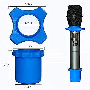 Handheld Microphone Protective case, Microphone Anti-roll Anti-Drop Anti-Skid Ring, KTV Microphone Accessories（4Set）