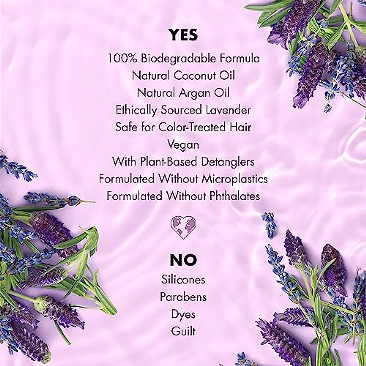 Love Beauty Planet Shampoo and Conditioner Set - Sulfate-Free Shampoo and Conditioner with Argan Oil & Lavender, Argan Oil Shampoo and Conditioner Set, Anti-Frizz Hair Products for Women, 13.5 Oz (2 Piece Set)